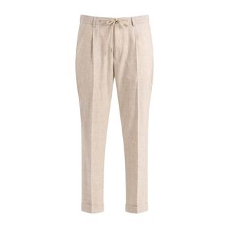 Gran Sasso Flanellhose mit Bundfalten - - Trousers - Herren - Beige - L