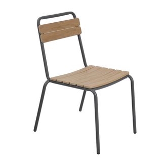 Oviala Gartenstuhl aus Metall, Anthrazitgrau