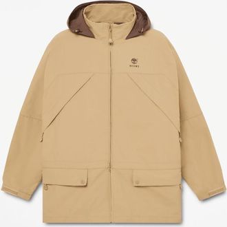 Timberland All Gender Timberland x BEAMS Nylon-Wendejacke mit Rei&szlig;verschluss in Khaki, Khaki, Gr&ouml;&szlig;e