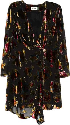 Rixo Kensley Kleid mit Blumenverzierung - Schwarz