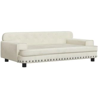 vidaXL Kindersofa Creme 90x53x30 cm Samt - Vidaxl