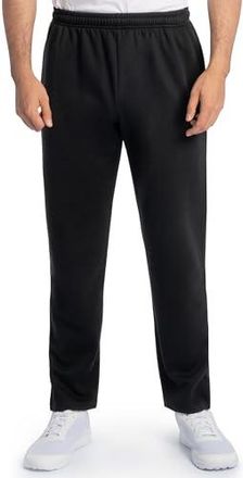 Fruit Of The Loom Eversoft Fleece Elastic Bottom Sweatpants with Pockets, Relaxed Fit, Moisture Wicking, Breathable Pantalon de survêtement, Noir, Taille L Homme