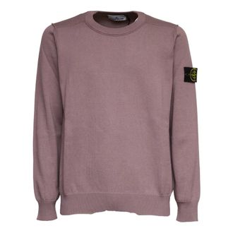 Stone Island Homme, Sweatshirts et sweats &agrave; capuche, Violet, Taille: M Pull ras du cou avec coutures &agrave; bords roul&eacute;s