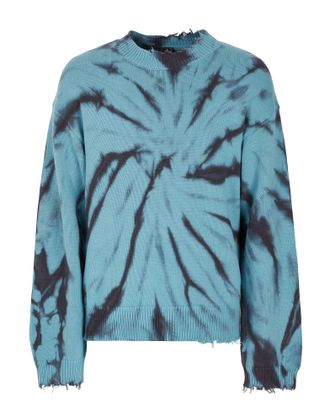 8 by YOOX ORGANIC COTTON TIE DYE KNIT JUMPER