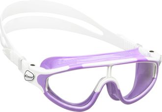 Cressi Baloo King Goggles - Einscheibenbrille zum Schwimmen, Schwimmbad und Schnorcheln, Flieder/Wei&szlig;, 7/15 Jahre, Junior Unisex