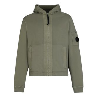 C.P. Company C.p. Company, Homme, Sweatshirts et sweats &agrave; capuche, Vert, Taille: M Sweat &agrave; capuche zipp&eacute;