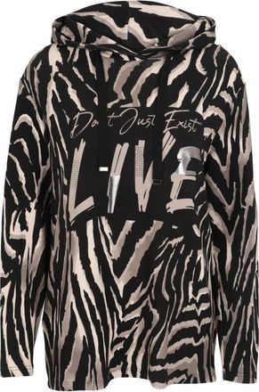 Doris Streich Animal-Print Hoodie Sweatshirt - - Sweatshirts & Hoodies - Damen - Braun - L