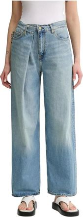 Won Hundred Jean droit coupe d&eacute;contract&eacute;e taille haute - Femme - Jeans - Bleu - Taille: W27 L32