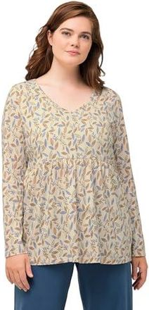 Ulla Popken Printed Night Shirt, Chemise de Nuit Femme, Gelb