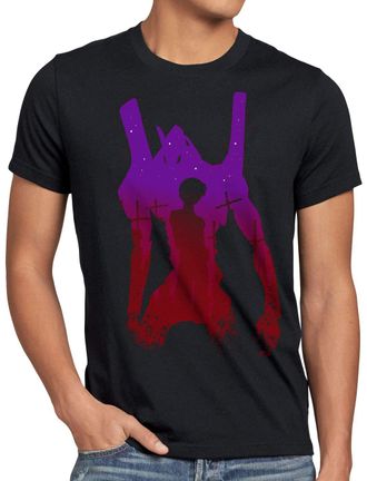 style3 EVA-01 Psycho Herren T-Shirt Evangelion Anime japanisch, Gr&ouml;&szlig;e:3XL