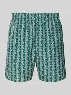 Lacoste Badehose mit Logo-Muster
