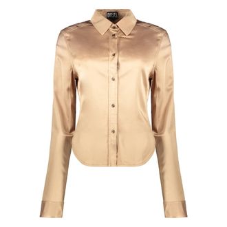 Diesel Elegantes Satinhemd - - Blouses & Shirts - Damen - Gelb - XS