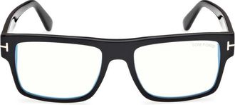 Tom Ford Homme, Accessoires, Noir, Taille: 55 MM Ft6168B 001 Eyeglasses