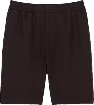 Lacoste Homme, Shorts, Brun, Taille: XL Short Regular Fit en serg&eacute; m&eacute;lang&eacute; lin
