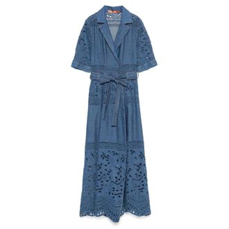 Ermanno Scervino Lang&auml;rmeliges Midi-Hemdblusenkleid - - Dresses - Damen - Blau - XS