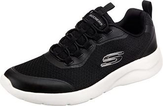 Skechers Homme Dynamight 2.0 Setner Basket, Black Mesh/Synthetic/White Trim, 45 EU
