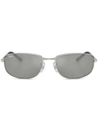 Ray-Ban Sonnenbrille mit ovalem Gestell - Silber