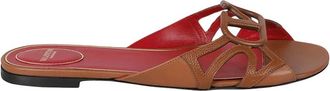 Valentino Garavani Wonderweb VLogo Slide - Femme - Chaussures - Brun - Taille: 39 EU