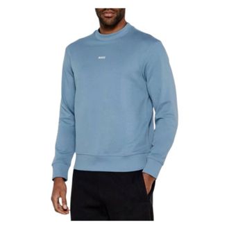 HUGO BOSS Homme, Sweatshirts et sweats &agrave; capuche, Bleu, Taille: M SweaT-shirt Bleu Printemps Coupe Confort