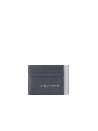 Piquadro Unisex Wallet Grey Black Leather Bags