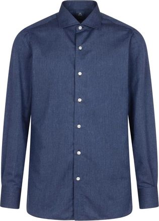Finamore Homme, Chemises, Bleu, Taille: 7XL Napoli Shirt