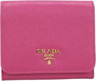 Prada Portefeuille Tri-fold Pre-owned - Femme - Pre-owned - Rose - Taille: ONE Size