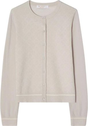 Busnel Femme, Pulls, Beige, Taille: 46 FR Cardigan Penelope Jacquard en laine m&eacute;rinos