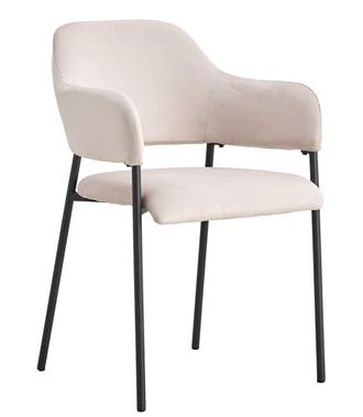 Selsey Azhai - Polsterstuhl Esszimmerstuhl mit Armlehnen, Grau-Beige