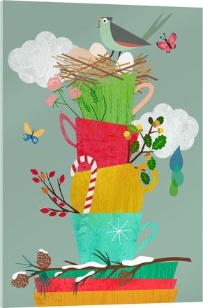 Posterlounge Vier Jahreszeiten Acrylglasbild von Taika Tori 60 x 80 cm Wandbilder Wanddeko