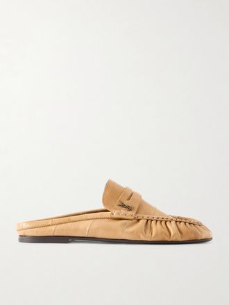 Saint Laurent Chaussons De Ville En Cuir Danguille Le Loafer - Neutres