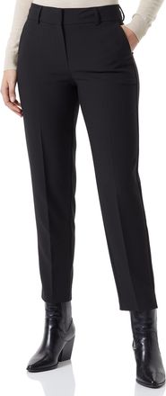 Selected Damen Slfrita-ria Mw Cropped Pant Black Noos, Schwarz, 40