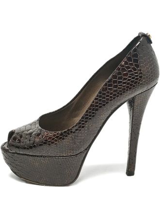 Stuart Weitzman escarpins en cuir &agrave; talon 130 mm - Marron