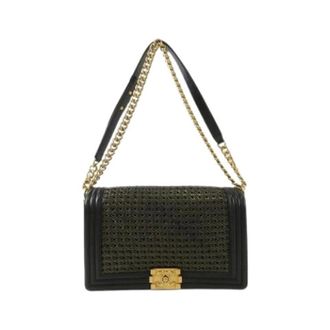Chanel Pre-owned Sac Bandouli&egrave;re Boy en peau dagneau - Femme - Pre-owned - Noir - Taille: ONE Size