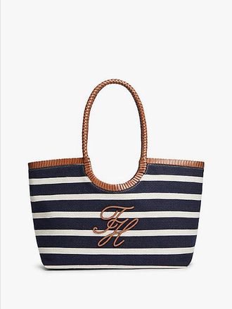 Tommy Hilfiger Tote bag ray&eacute; &agrave; logo textur&eacute;