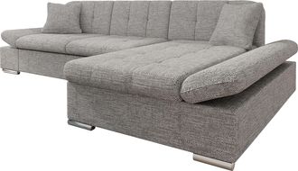 Mirjan24 Ecksofa Malwi mit Regulierbare Armlehnen Design Eckcouch mit Schlaffunktion Bettkasten L-Form Sofa vom Hersteller Couch Wohnlandschaft (Lawa 05, Eckso