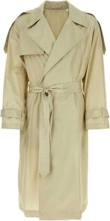 Burberry Homme, Manteaux, Beige, Taille: M Trench-coat en soie sable