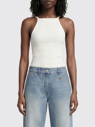 Courr&egrave;ges Top en coton avec logo
