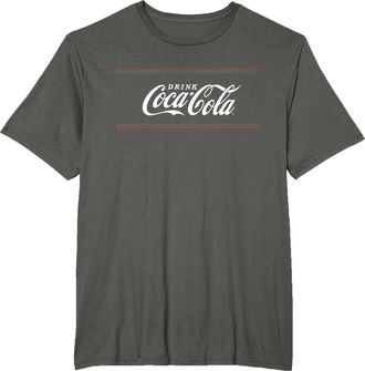 Coca Cola Ware Logo mit verblassten Streifen T-Shirt