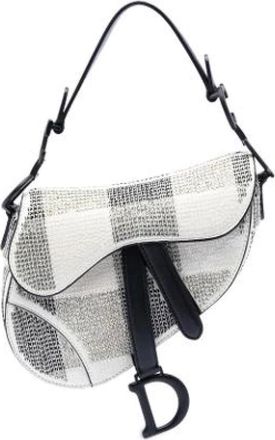 Dior Sac Mini Saddle Pre-owned - Femme - Pre-owned - Blanc - Taille: ONE Size