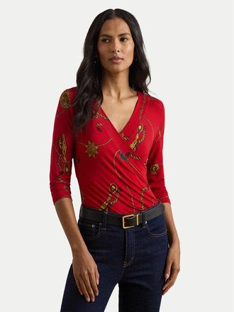 Lauren Ralph Lauren Bluse 200957611001 Rot Slim Fit