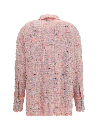 Balmain Womens Tweed Shirt Multicolore