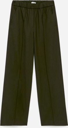 Arket Elegante Hose Mit Elastikbund -Gr&uuml;n