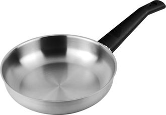 Magefesa Essencial Inox - Silberne Pfanne 18 cm Aus Edelstahl, Ohne Beschichtung Oder Antihaftbeschichtung, Ökologisch, Geeignet Für Alle Arten Von Kochfeldern