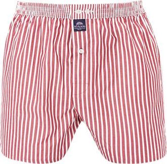 MC Alson Herren Boxershorts rot Baumwolle gestreift