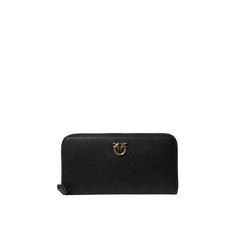Pinko Pinko, Femme, Accessoires, Noir, Taille: ONE Size Portefeuille Zipp&eacute; &Eacute;l&eacute;gant