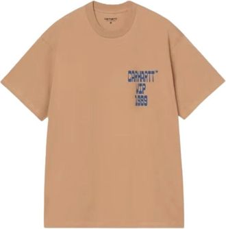 Carhartt Work in Progress Homme, Tops, Brun, Taille: XS S/S Blocks T-Shirt