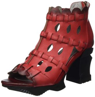 Laura Vita Mädchen ARCMANCEO 57 Peeptoe Sandalen, Rot (Rouge Rouge)