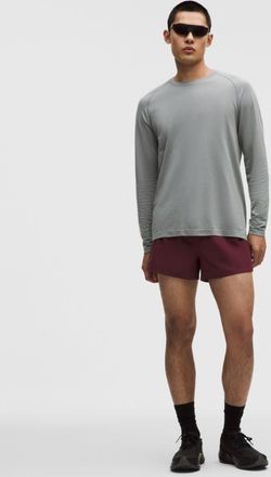 lululemon Short Mile Maker doubl&eacute; pour Hommes - 10 cm - Burgundy - Taille 2XL