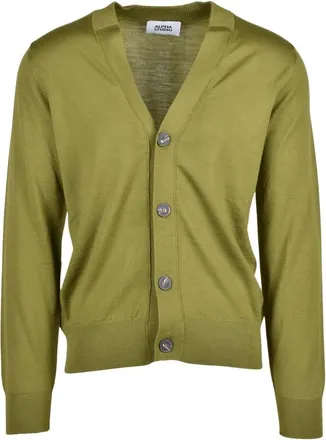 Alpha Studio Homme, Pulls, Vert, Taille: L Cardigan en V