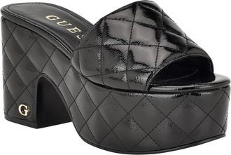 Guess Damen Yanni Sandale mit Absatz, Schwarz, 38.5 EU